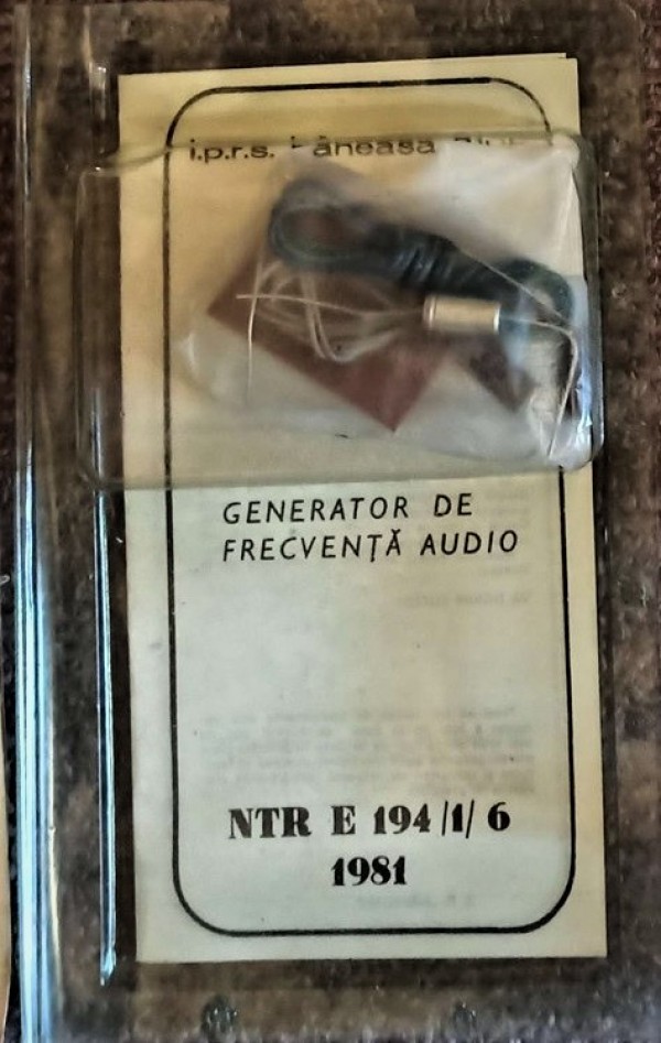 Generator de frecventa audio - I.P.R.S. Baneasa - Prospect 8108 ...