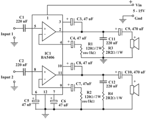 Cum construim un amplificator audio stereo 2 x 3W cu BA5406 ...