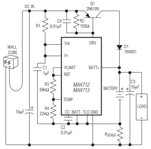 MAX712 - Controler pentru incarcarea rapida a acumulatoarelor NiCd / NiMH - ELECTROKITS.RO